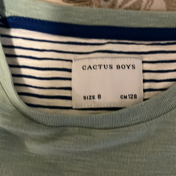 Cactus Boys | Shirts & Tops | Cactus Boys Tshirt Boys Size 8 Olive And White Color | Poshmark